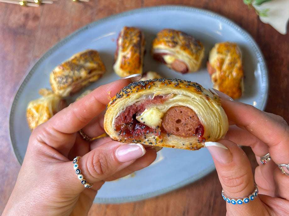 Meat-free, brie & cranberry sausage rolls – Heck Food Ltd